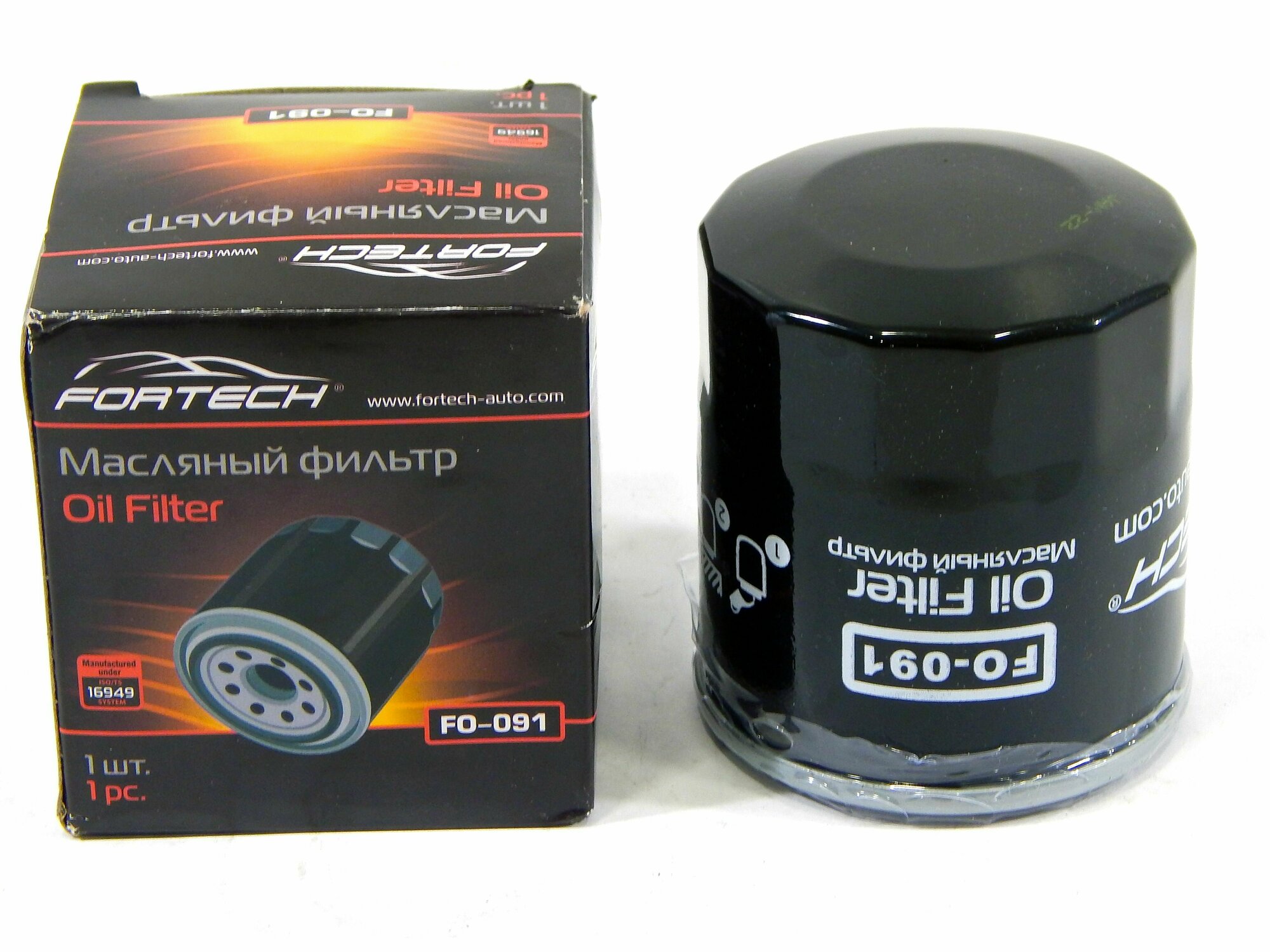 Фильтр масляный Fortech для Kia Rio-4 после 17г.- Hyuindai Solaris после 17г.- (аналог W67/1) OEM 26300-02503, 26300-02502, 26300-0300