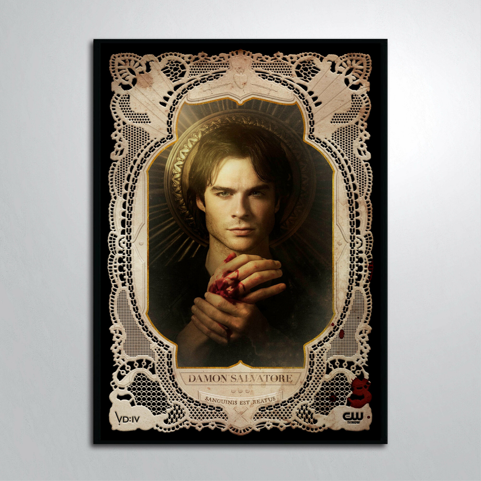 Постер без рамы/Дневники вампира Дэймон Сальваторе The Vampire Diaries