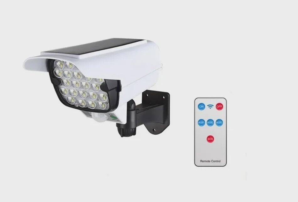 Уличный яркий светодиодный фонарь на солнечной батарее, прожектор с датчиком движения JIANLIPS JLP-2177/Белый