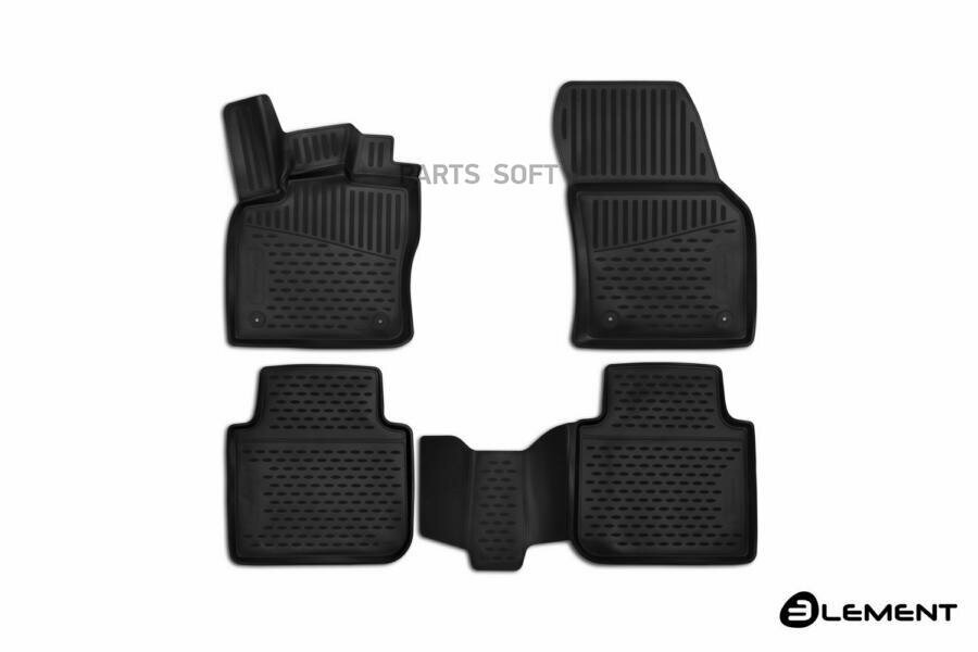 ELEMENT-AUTOFAMILY ELEMENT3D4519210K коврики в салон! 4 шт 3D полиуретан\ Skoda Kodiaq 17>