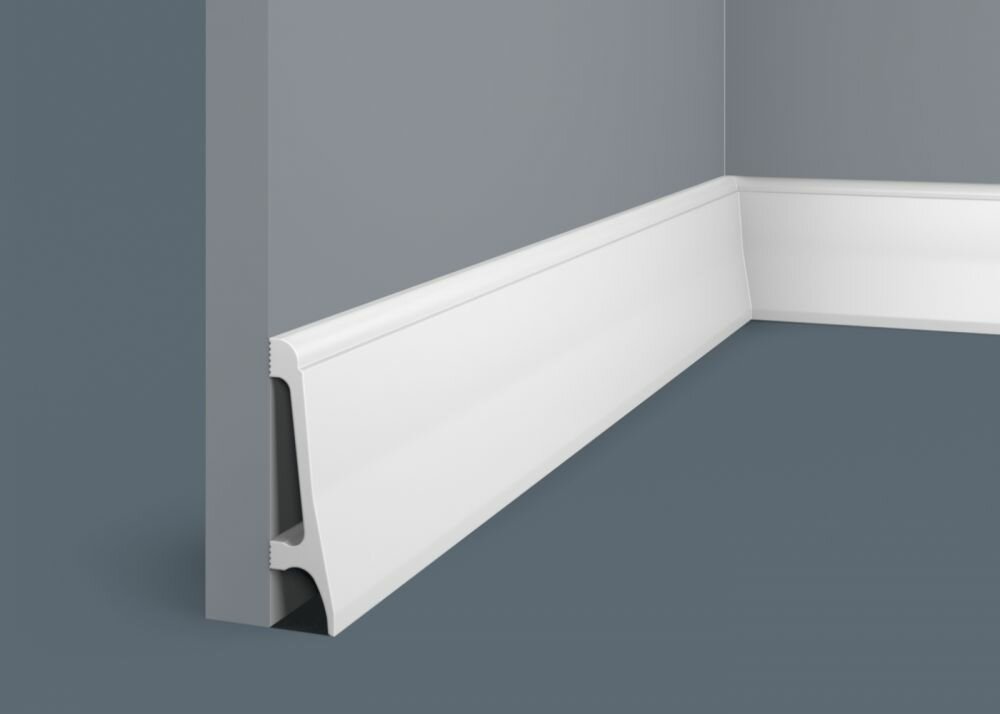 Плинтус Cosca PX018 Экополимер В80хШ20хД2000 мм / Коска.