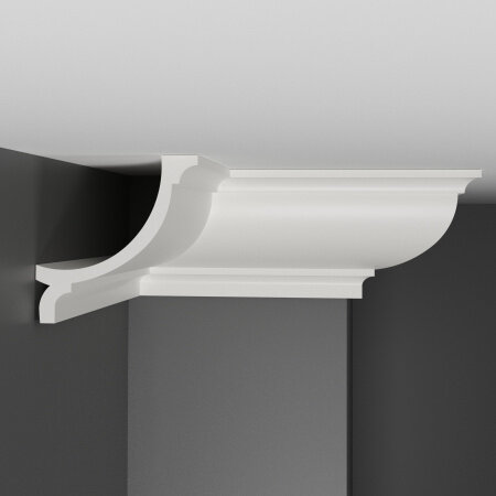 Плинтус Потолочный Гладкий Decomaster A204 В101хШ103хД2000 мм / Декомастер.