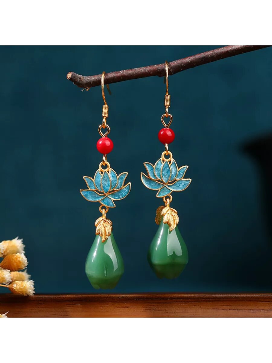 Серьги, искусственный камень