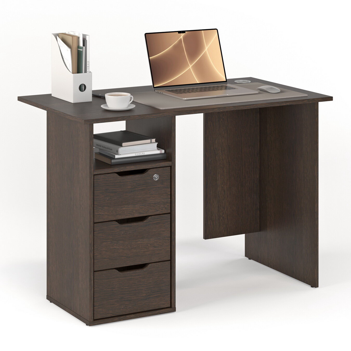 Стол письменный БАНГА-53 левый Венге