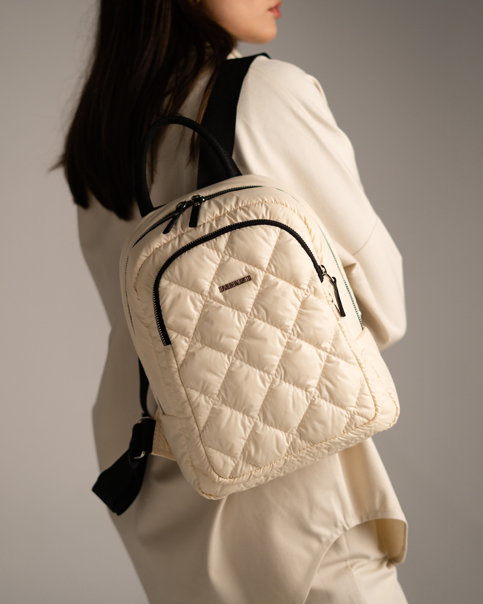 Рюкзак маленький тканевый стеганый