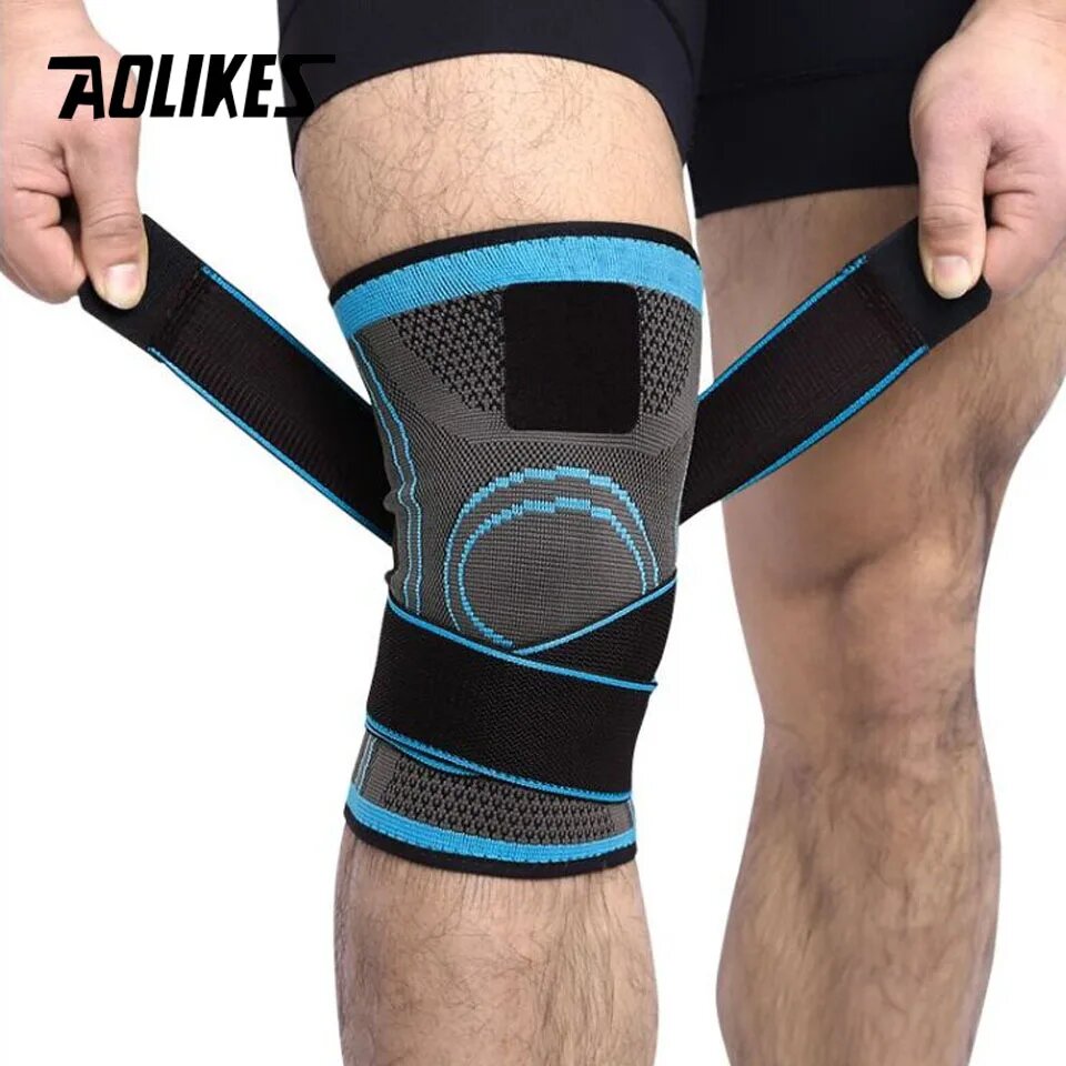 AOLIKES Наколенник спортивный взрослый, XL, Синий