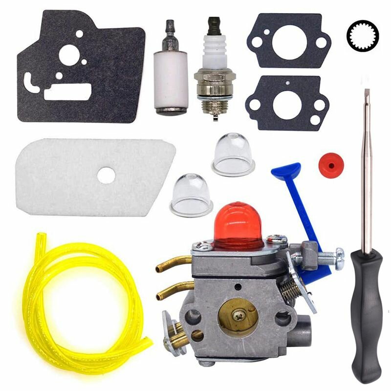 Полный комплект 545081848 топливной аппаратуры (карбюратор, свеча, прокладки, трубочки, скоба) для Husqvarna 124ХХХ, 125ХХХ, 128ХХХ