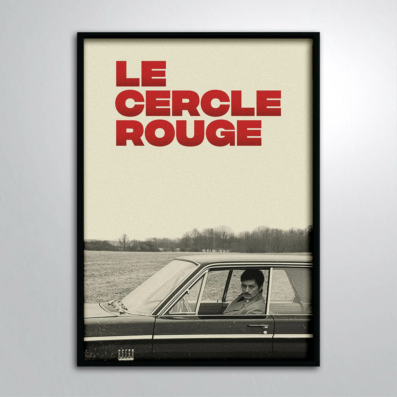 Постер без рамы/Винтажный плакат/Красный круг Ален Делон Бурвиль