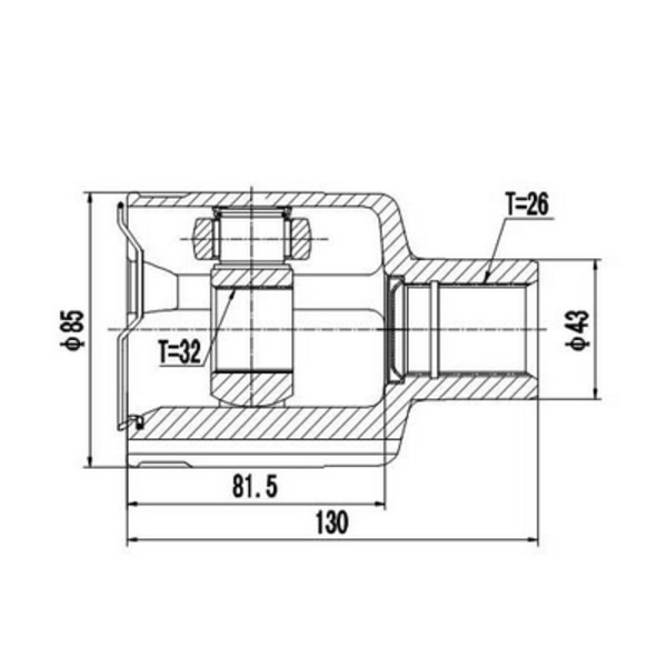 ZIKMAR Z87855R шрус внутренний Chevrolet (Шевроле) epica v250 (07--15), - r
