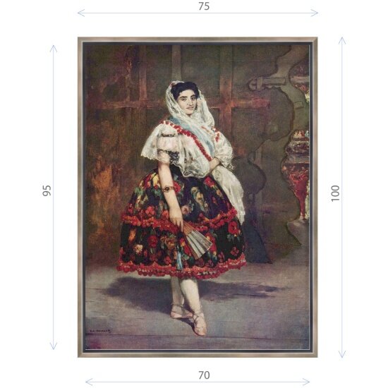 Картина Декор Депо Эдуарда Мане Лола из Валенсии Матовый холст в раме 100х75 см
