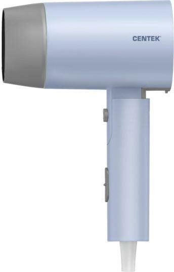 Фен CENTEK CT-2203 Blue, складной, 1600Вт, ионизация, подача холодного воздуха