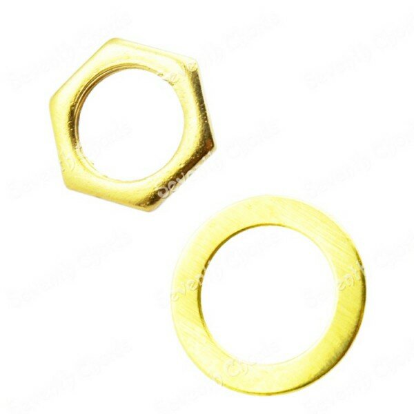 Гайка шестигранная с шайбой 3/8, позолота