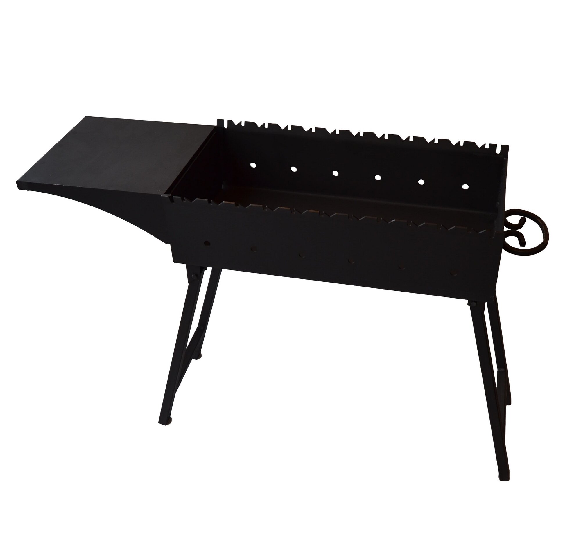 Полка боковая для мангала Классическая 4 крючка