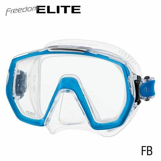 Маска FREEDOM ELITE прозрачный силикон голубой
