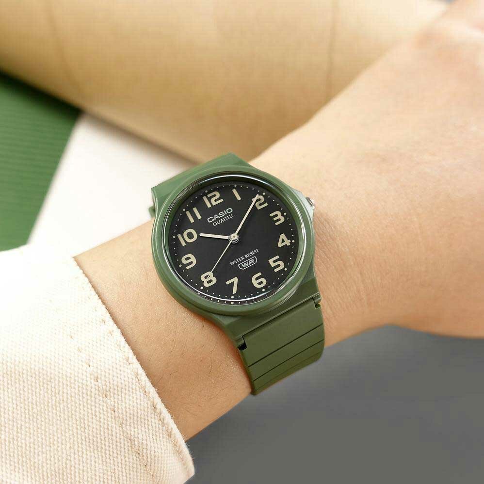 Наручные часы CASIO, черный, хаки, зеленый — фото 1