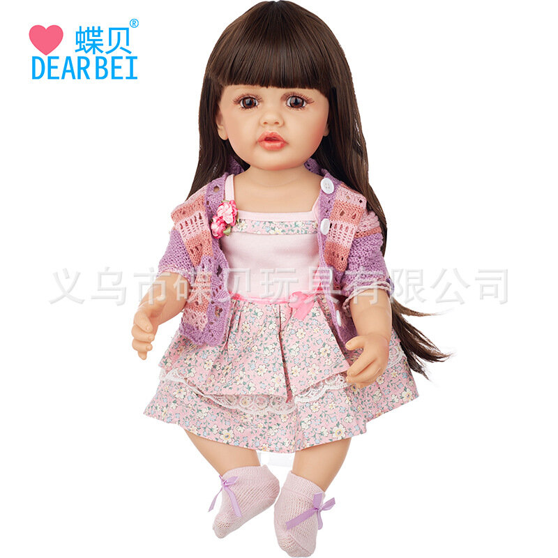 Горячая распродажа 60 см мягкая резиновая кукла-реборн для девочек, подарок, виниловая кукла, оптовая продажа, дропшиппинг