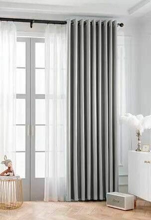 Штора Софа Хоум Блэкаут/ 300х270 см, Серый на люверсах
