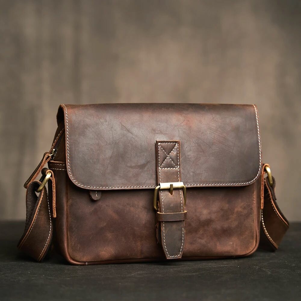 Кожаная сумка через плечо Leather Shoulder Bag NASVA