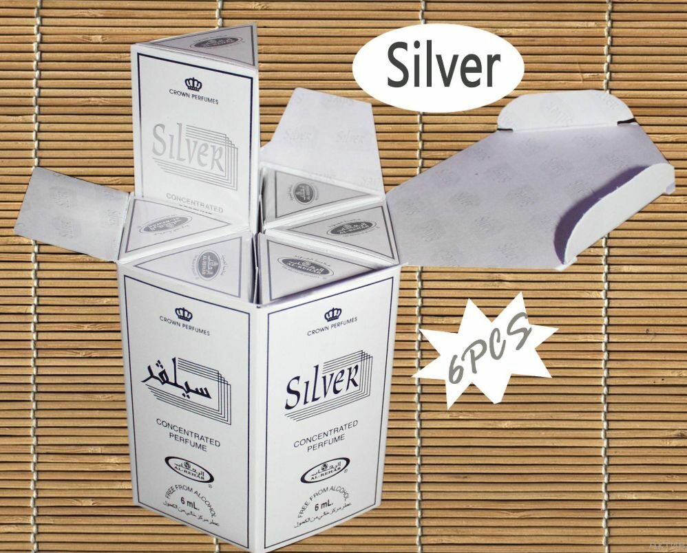 Al Rehab духи масло Silver, 6 мл 6 шт