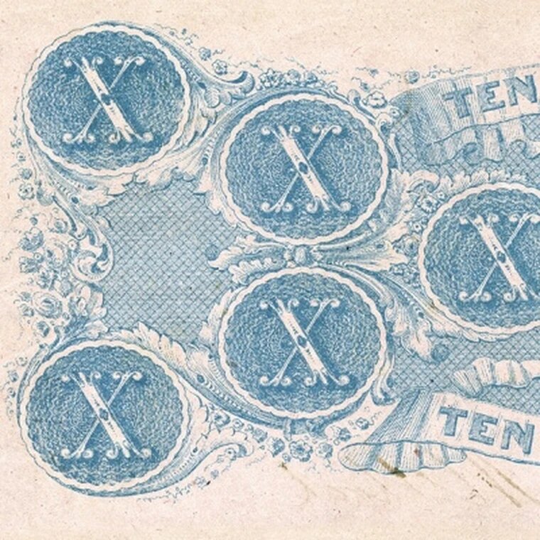 10 долларов 1862 Ричмонд Конфедеративные Штаты Америки, сувенирная копия, банкноты и купюры редкие коллекционные