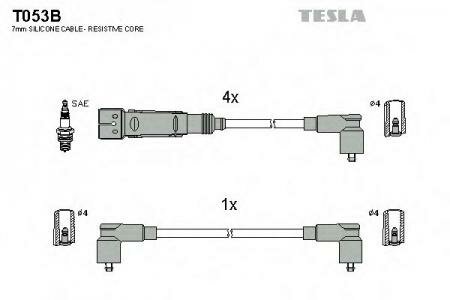 Провода зажигания SEAT AROSA 1997-04, CORDOBA 1994 TESLA T053B