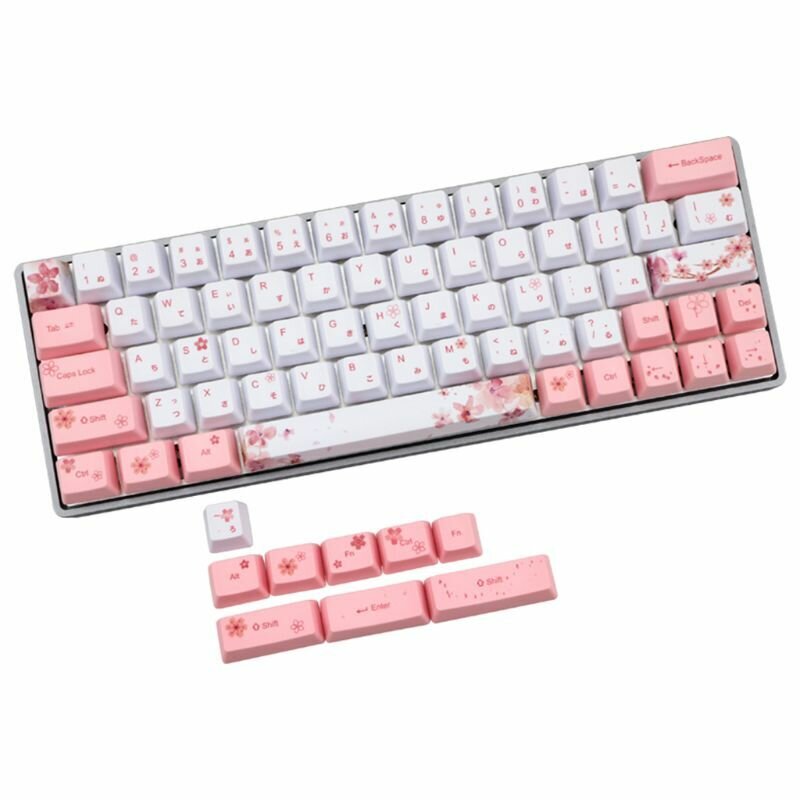 (73 клавиши) Sakura Mechanical Keyboard Keycaps - Japanese