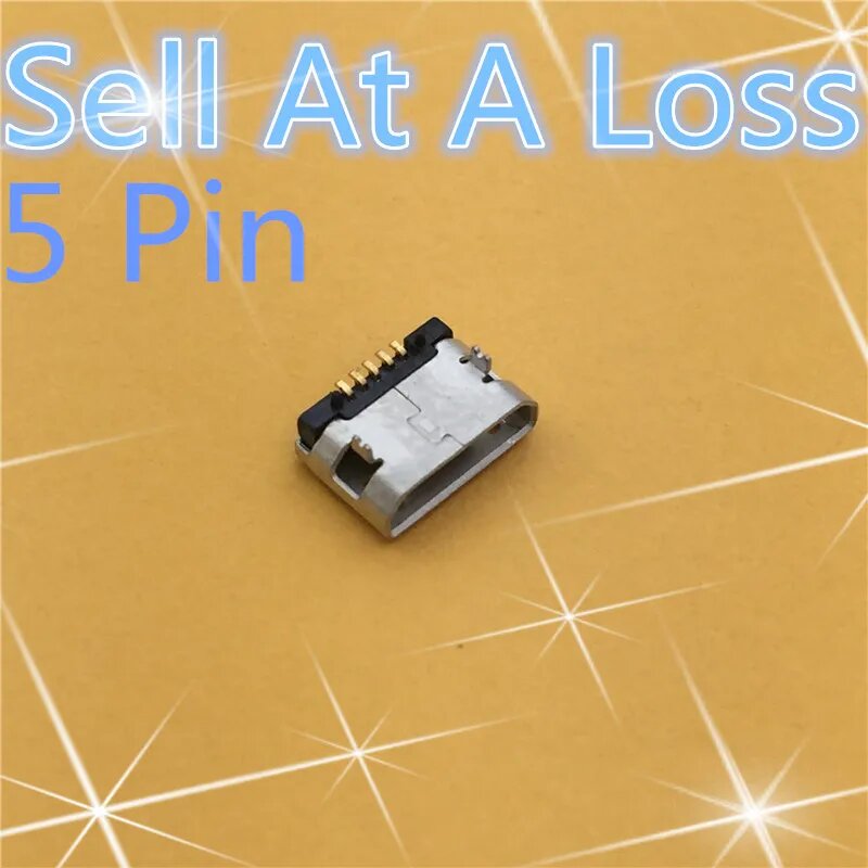 10 шт. G19 Micro USB 5-контактный Женский Разъем для планшетов, Micro USB зарядный разъем, прямой рот, при потере