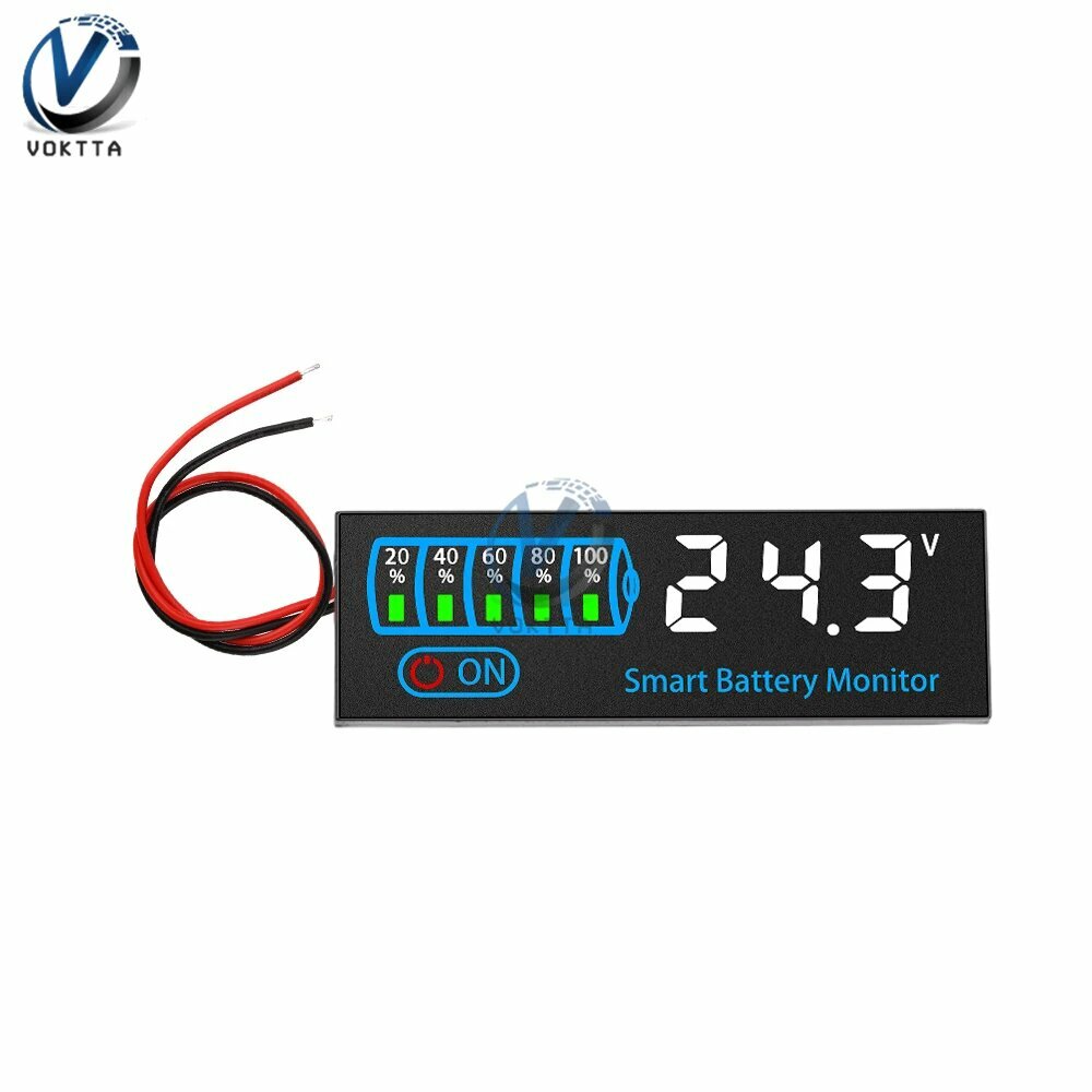 Индикатор заряда батареи Voktta DC7-55V, белый