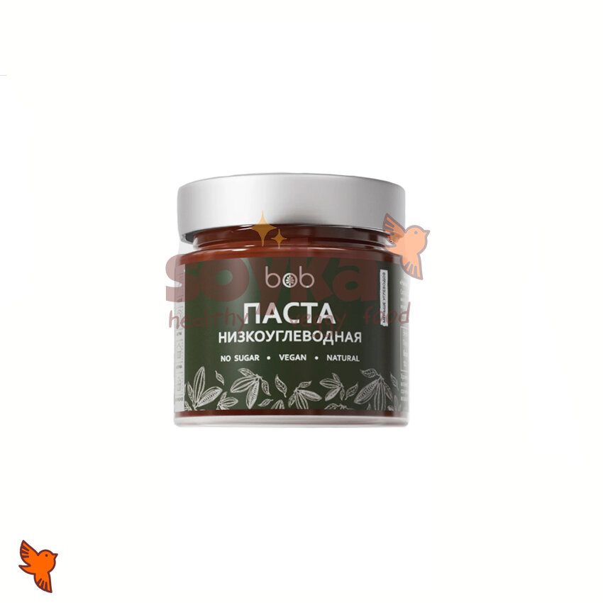 Ореховая паста низкоуглеводная Bob, 200г