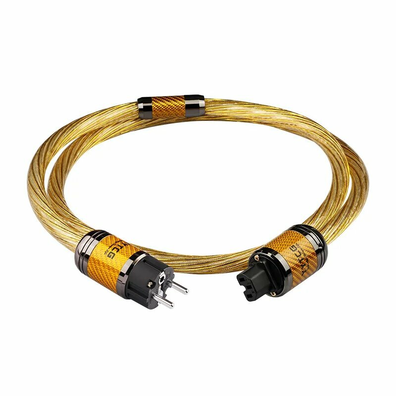 YYTCG HiFi PowerCord 7N OCC посеребренный шнур питания EU standard, 1,5 м