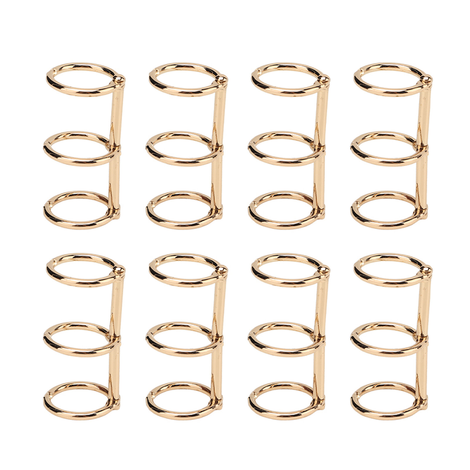 Многоразовые кольца для переплета с 3 отверстиями, металлические, с гальваническим покрытием, для ручного ведения бухгалтерского учета, бумаги, отдельных листов, золотистые.