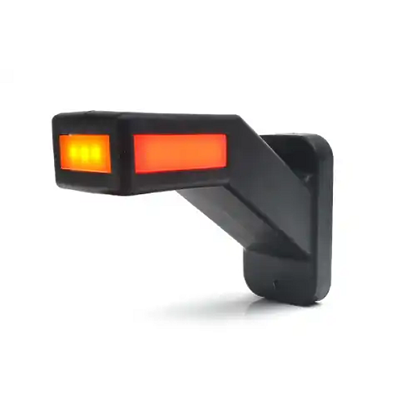 WAS 1173L фонарь габаритный рожок левый, led неон, с бок. габаритом, 12-24v, провод 31cm\