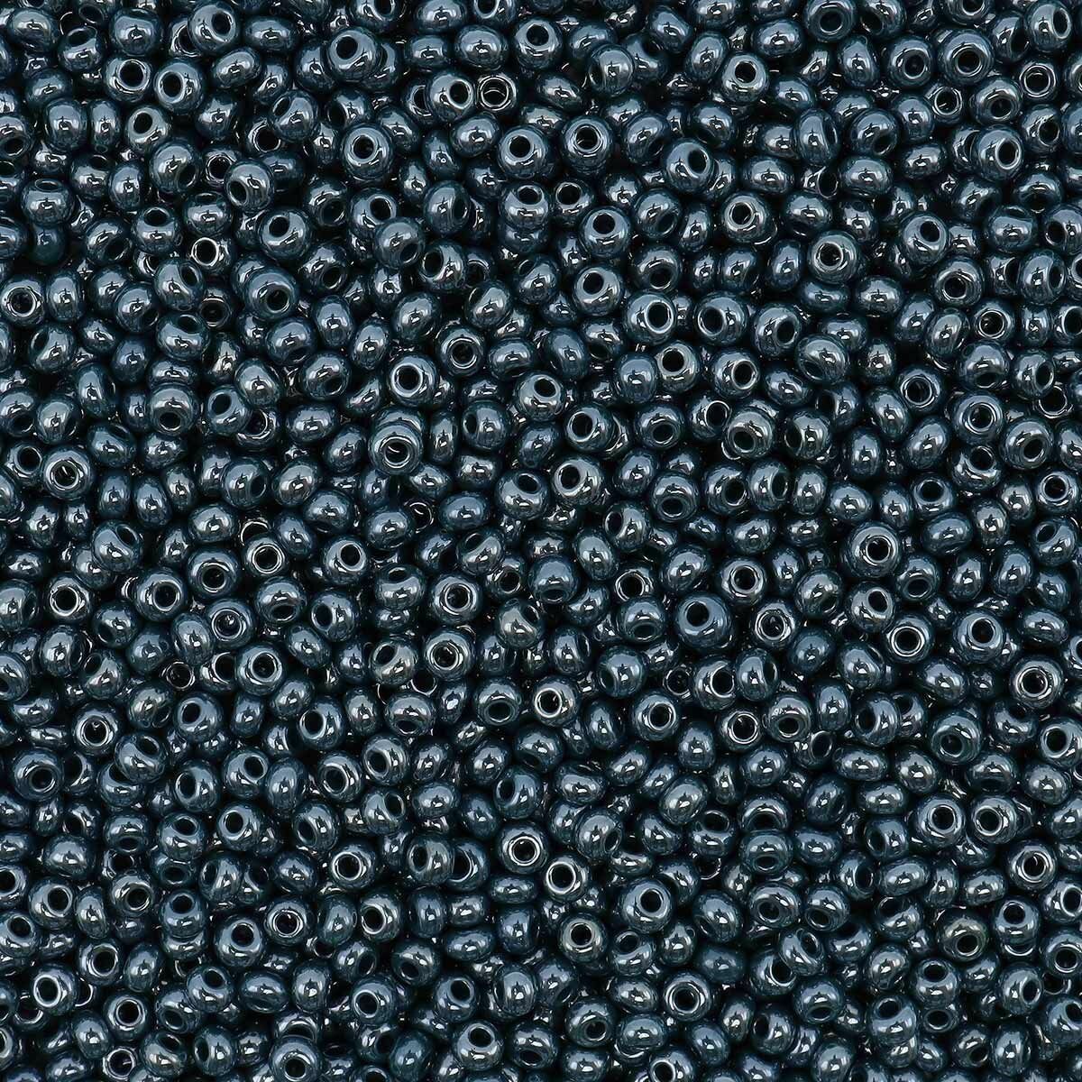 Бисер PRECIOSA Непрозрачный, с жемчужным покрытием, 10/0, круглое отверстие, цвет 58270, 50 г