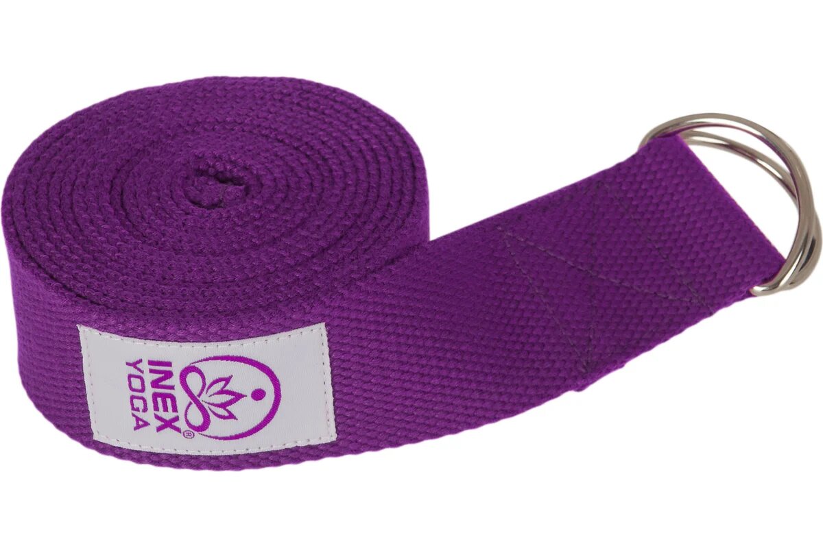 INEX Ремень для йоги Stretch Strap,240 см, фиолетовый HG YSTRAP-663 24-VT-00