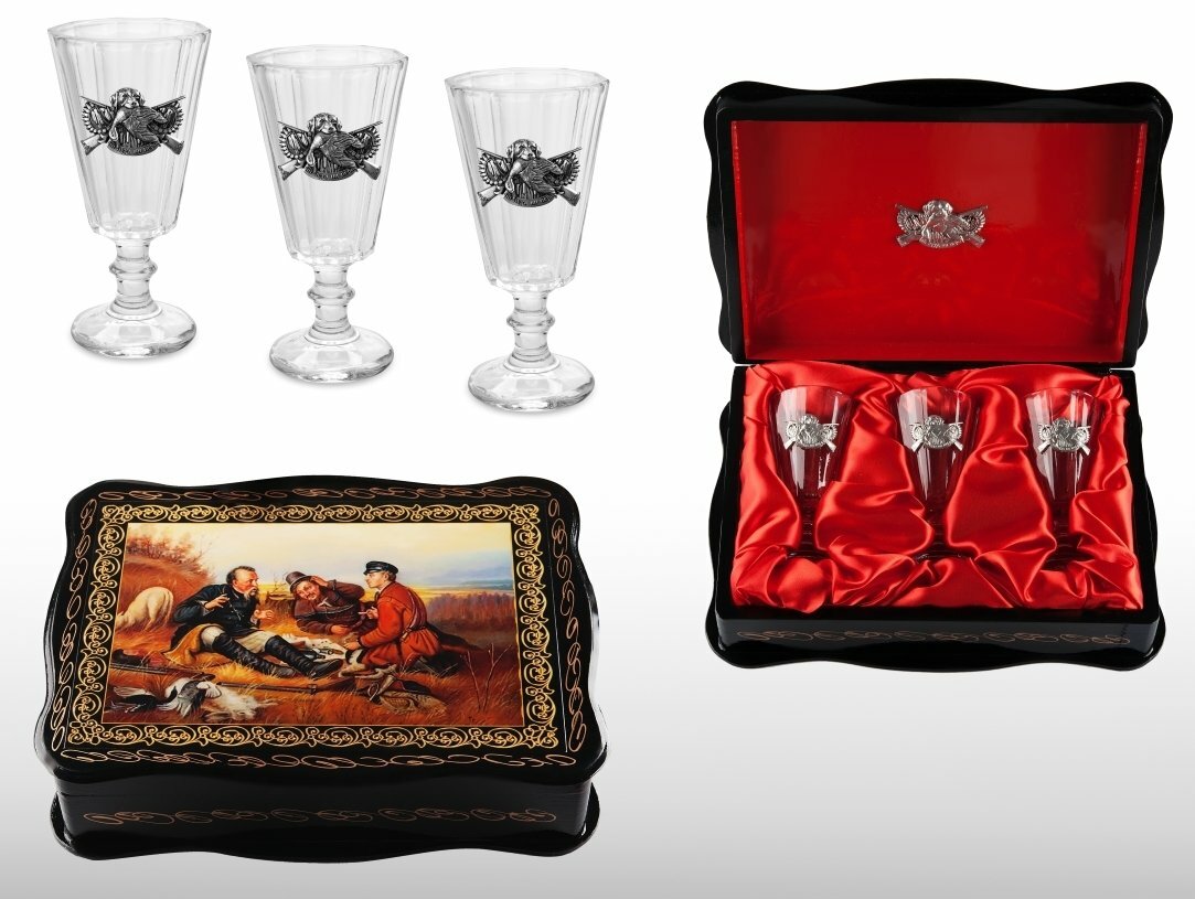 Набор хрустальных лафитников Охотничье счастье