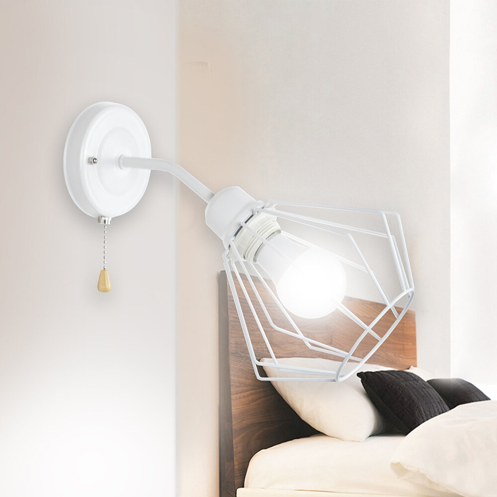 Светильник настенный лофт новинка! бытовой Белый металл(лампочка 220V 40W E27 ) 1724/1 Россия