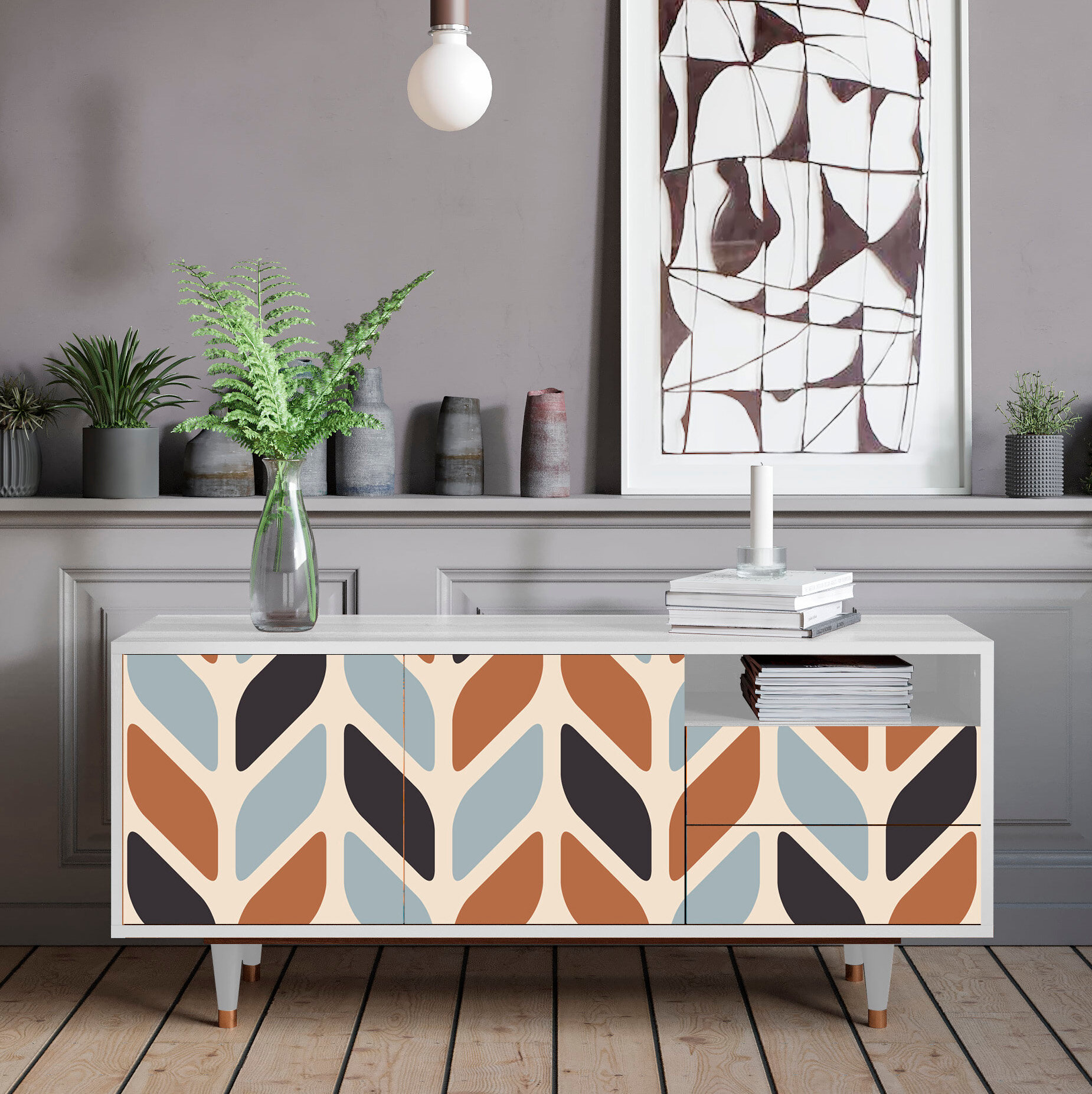 ТВ-Тумба - STORYZ - T7 Beige Laure, Размер - 125 x 56 x 41 см, Цвет корпуса - , Белый