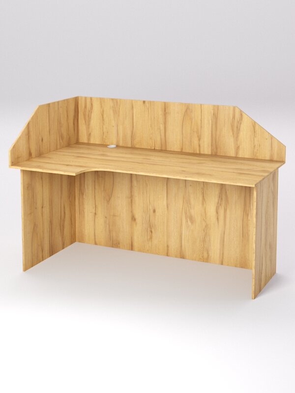 Стол эргономичный офисный СЭ-17А (левосторонний) с экраном, Ясень Анкор светлый - U31104