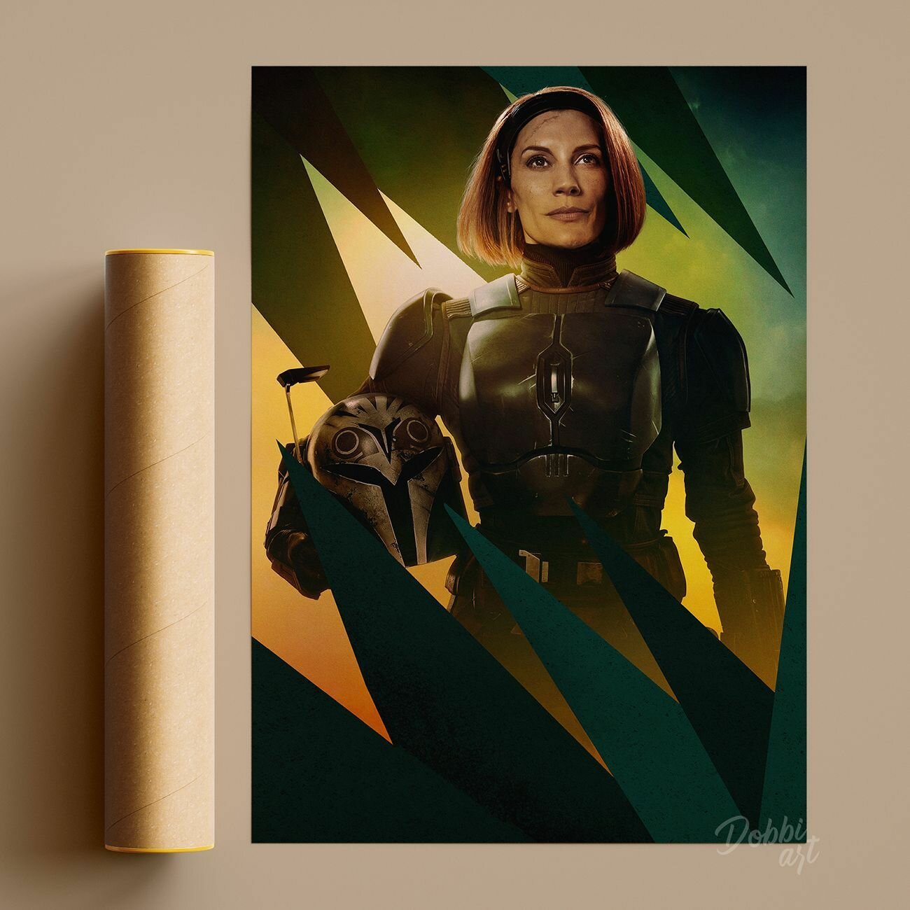 Постер Мандалорец 30х40 см без рамы/ Mandalorian, Йода, Грогу/ Плакат для интерьера, в подарок