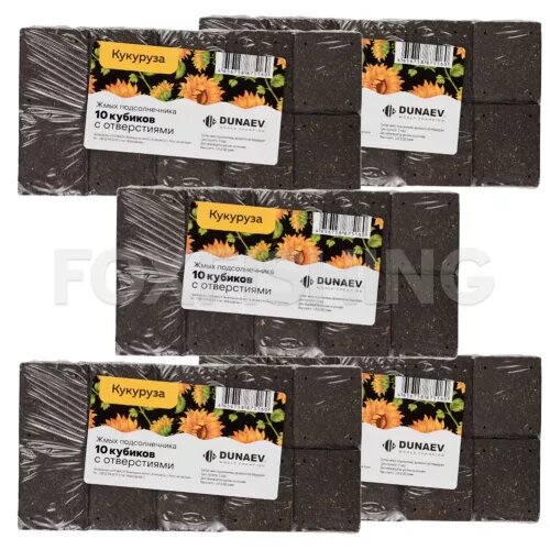 Макуха Dunaev жмых подсолнечный / кукуруза 5уп. / 1500гр. (50шт. по 30гр.)