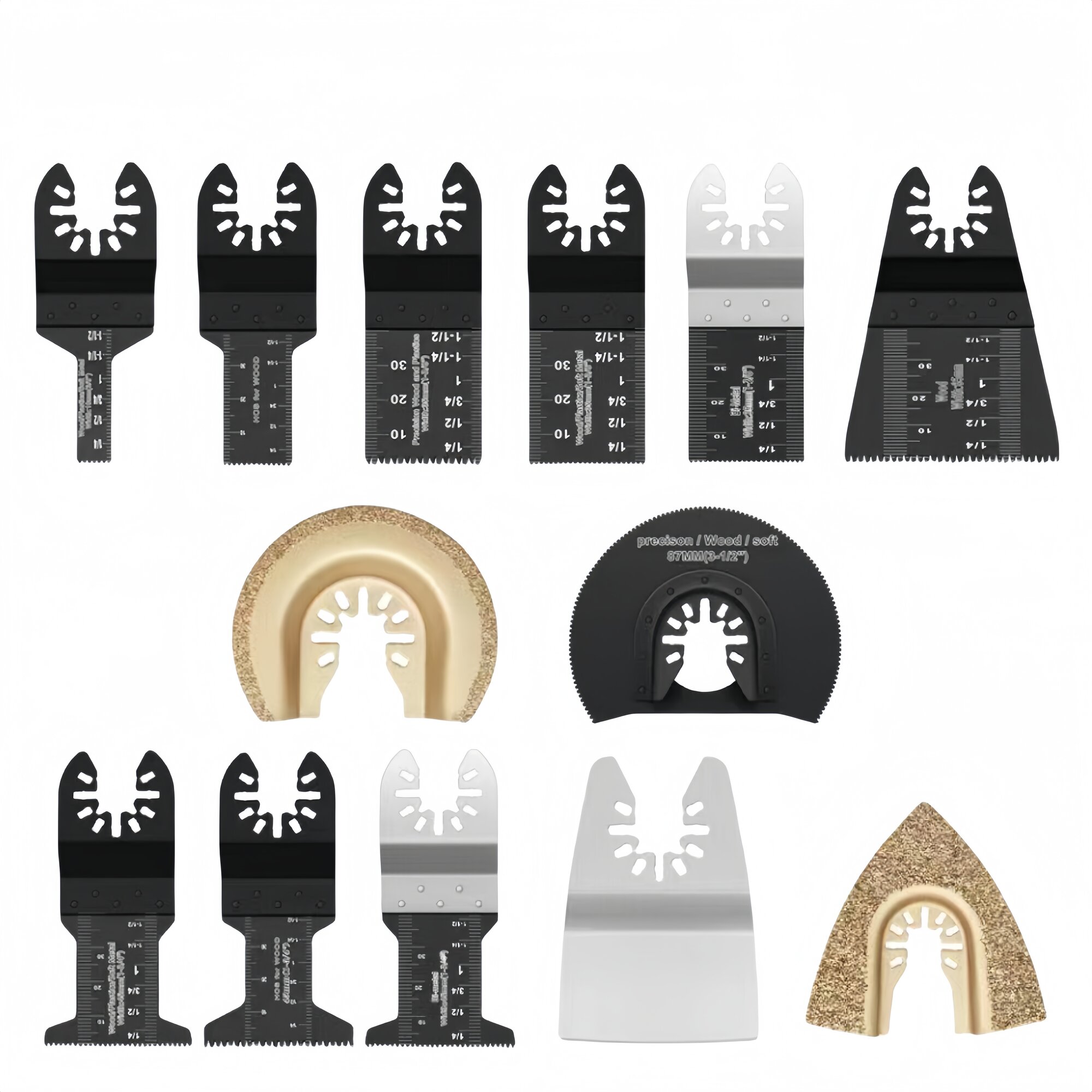 Насадки для реноватора по металлу/дереву и бетону, реноватор насадка на болгарку для МФИ/УШМ набор мультитула пильные,13 шт