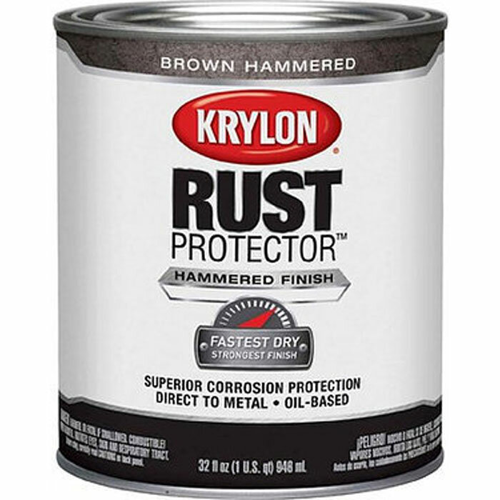 Антикоррозийная молотковая краска KRYLON Rust Protector Hammered, коричневая 0,946 л
