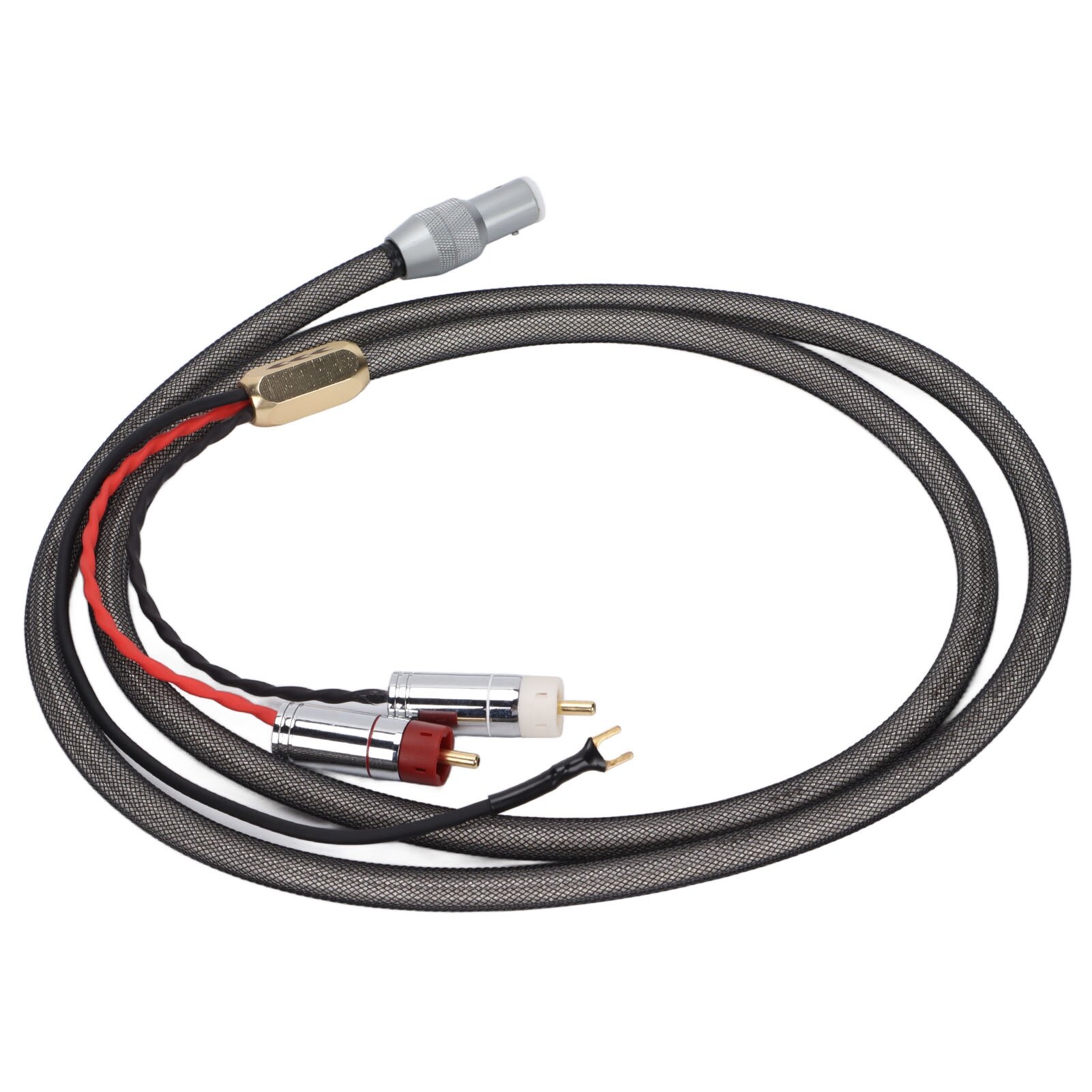 Xangsane XS‑0609 Виниловый кабель тонарма Посеребренный виниловый кабель LP RCA на 5-контактный XLR с проводом заземления 1 м / 3,3 фута