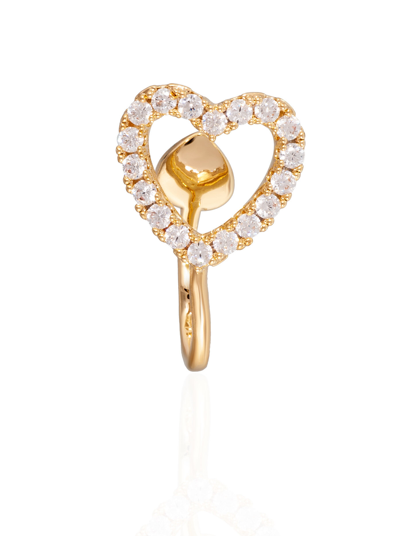 Серьги с подвесками, фианит