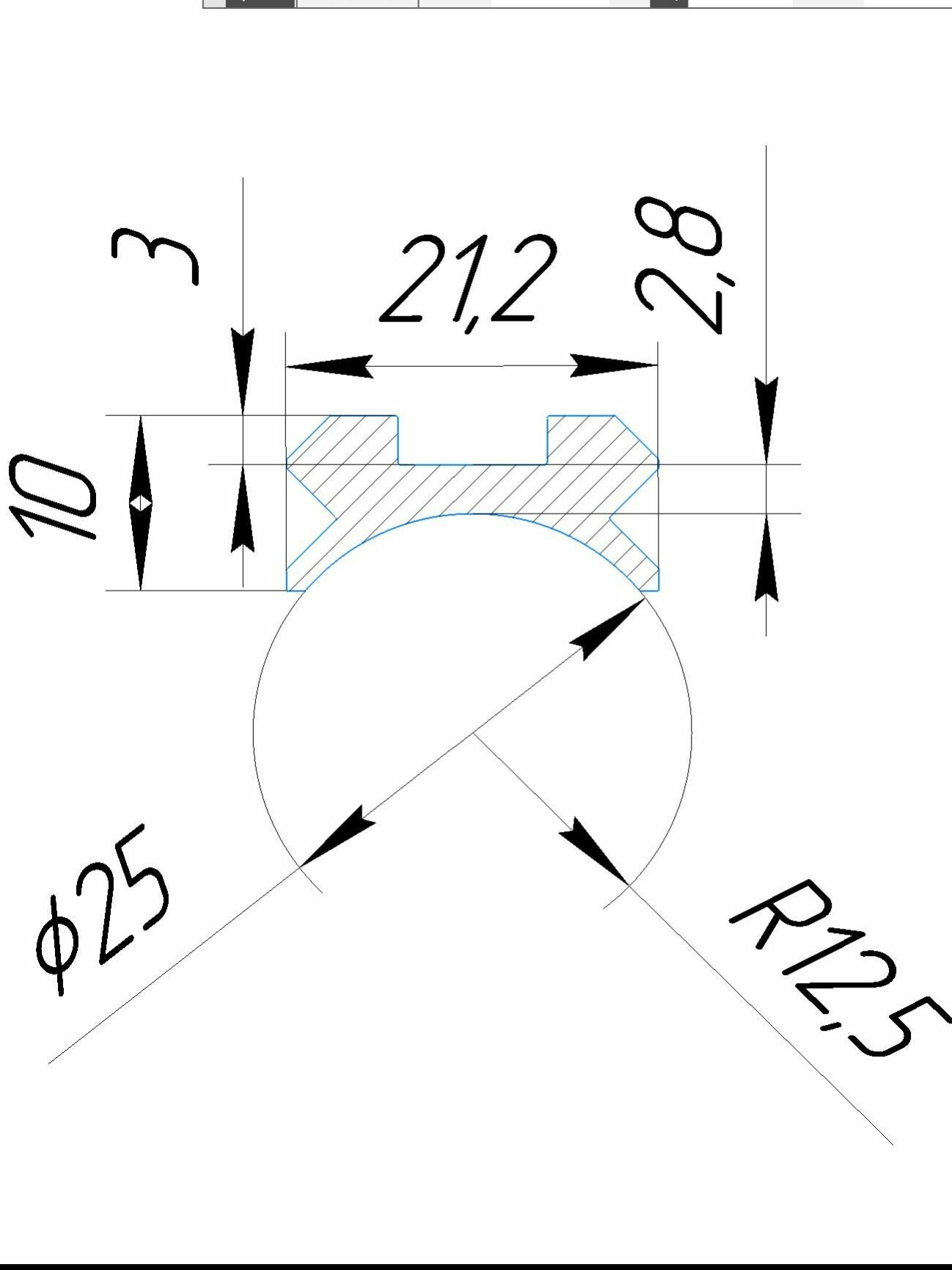 Стальная планка Пикатинни (Picatinny rail) Вивер (Weaver) 175м, 16 слотов R12,5 (ф25). На ствольную коробку с радиусом.