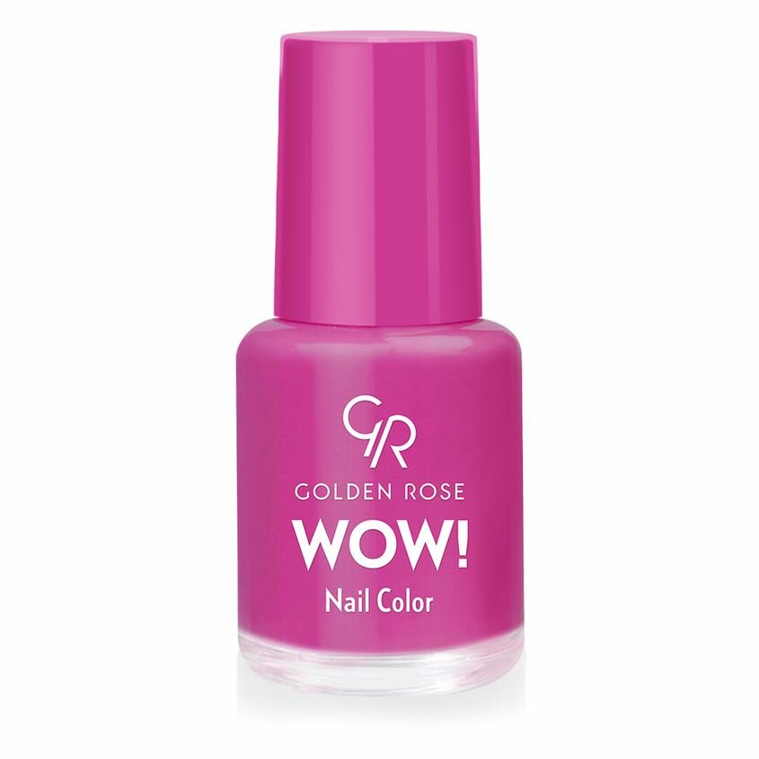 Лак для ногтей Golden Rose "WOW! Nail Color", глянцевый, розовый, 6 мл