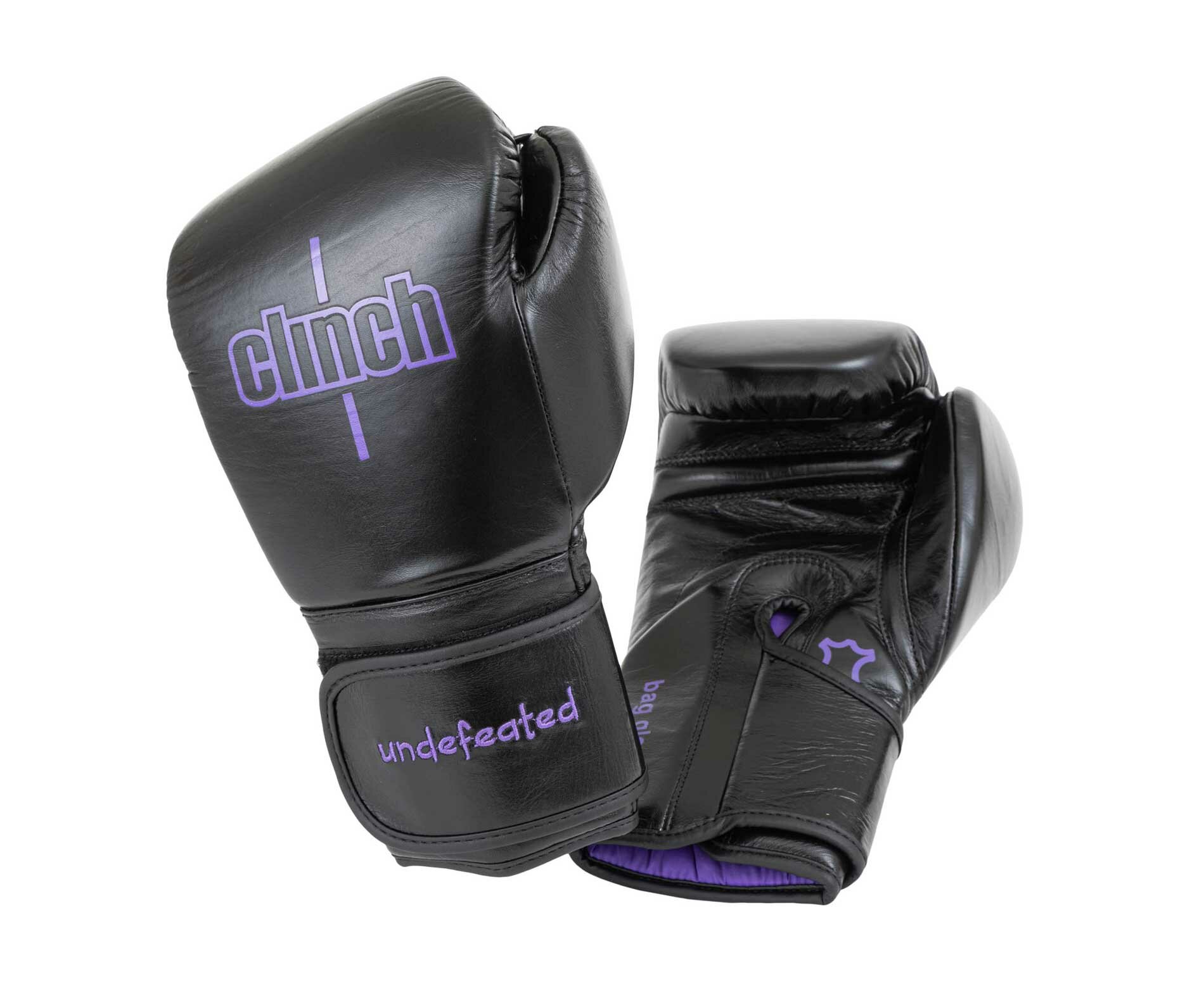 Перчатки снарядные Clinch Undefeated черные (вес 10 унций)