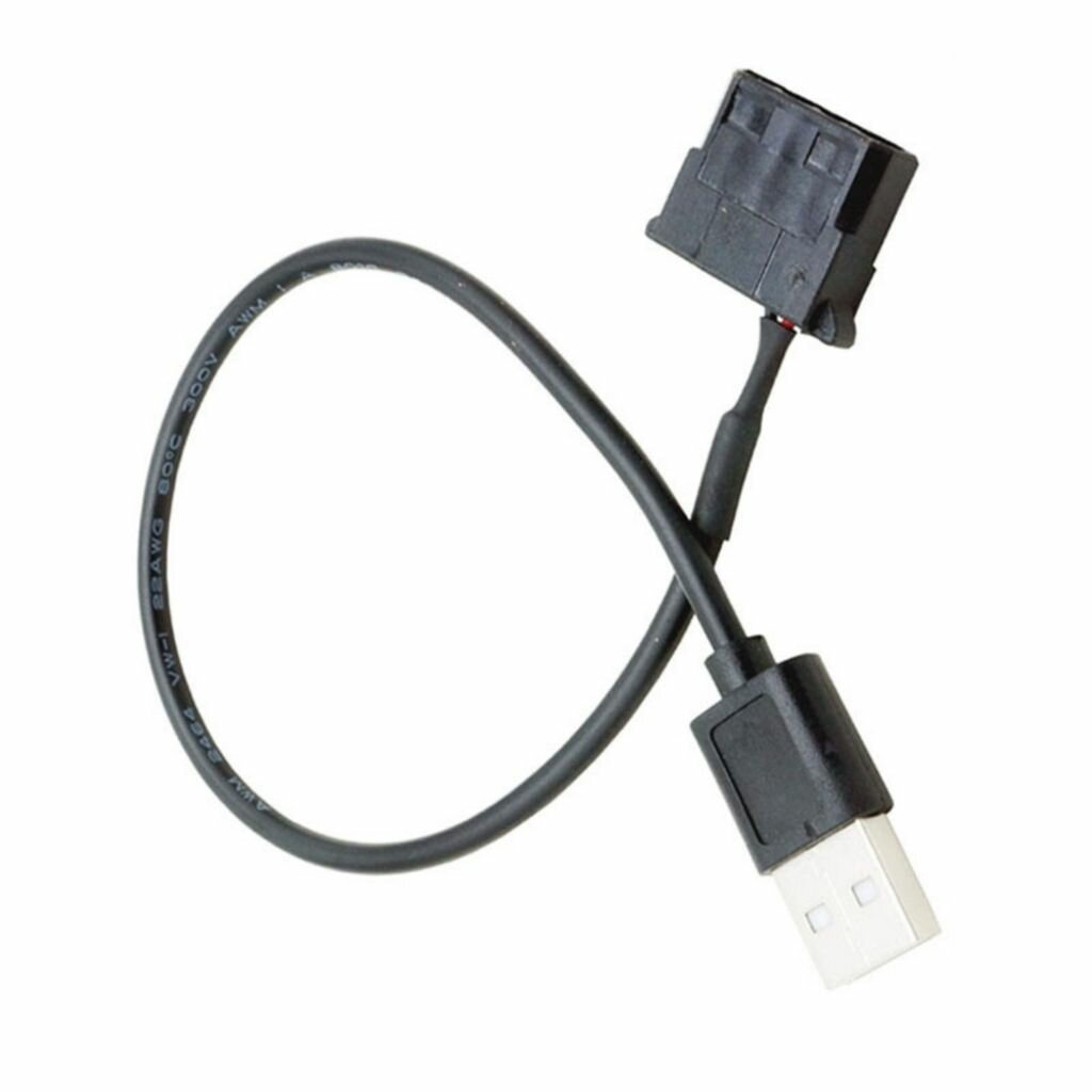 USB адаптер для вентилятора 3Pin/4Pin 5V, 30cm - USB к большому 4-контактному разъему