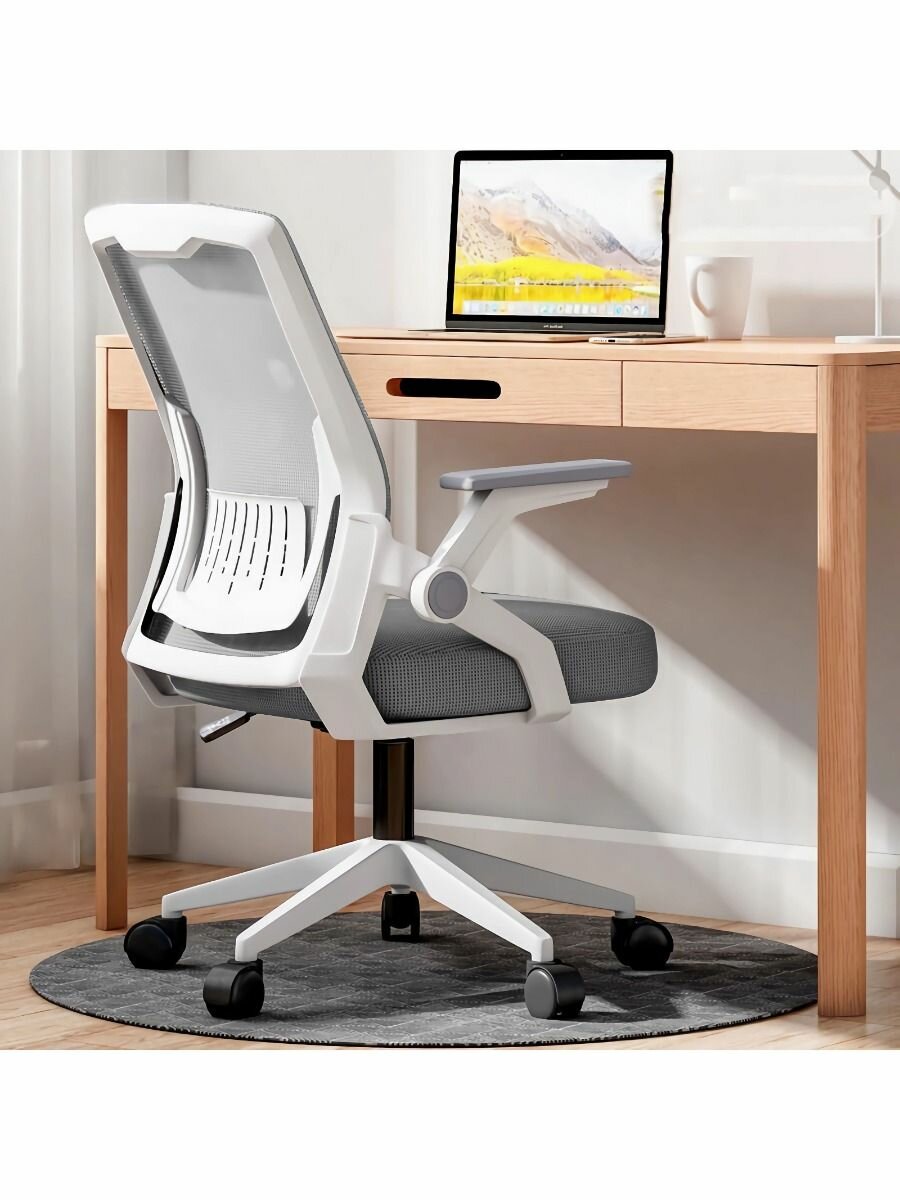 Офисное кресло "Real Ikea", с подлокотниками, подъемное, с поворотным механизмом