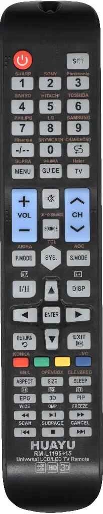 UNIVERSAL TV RM-L1195+15 VER.2024, Пульт ДУ
